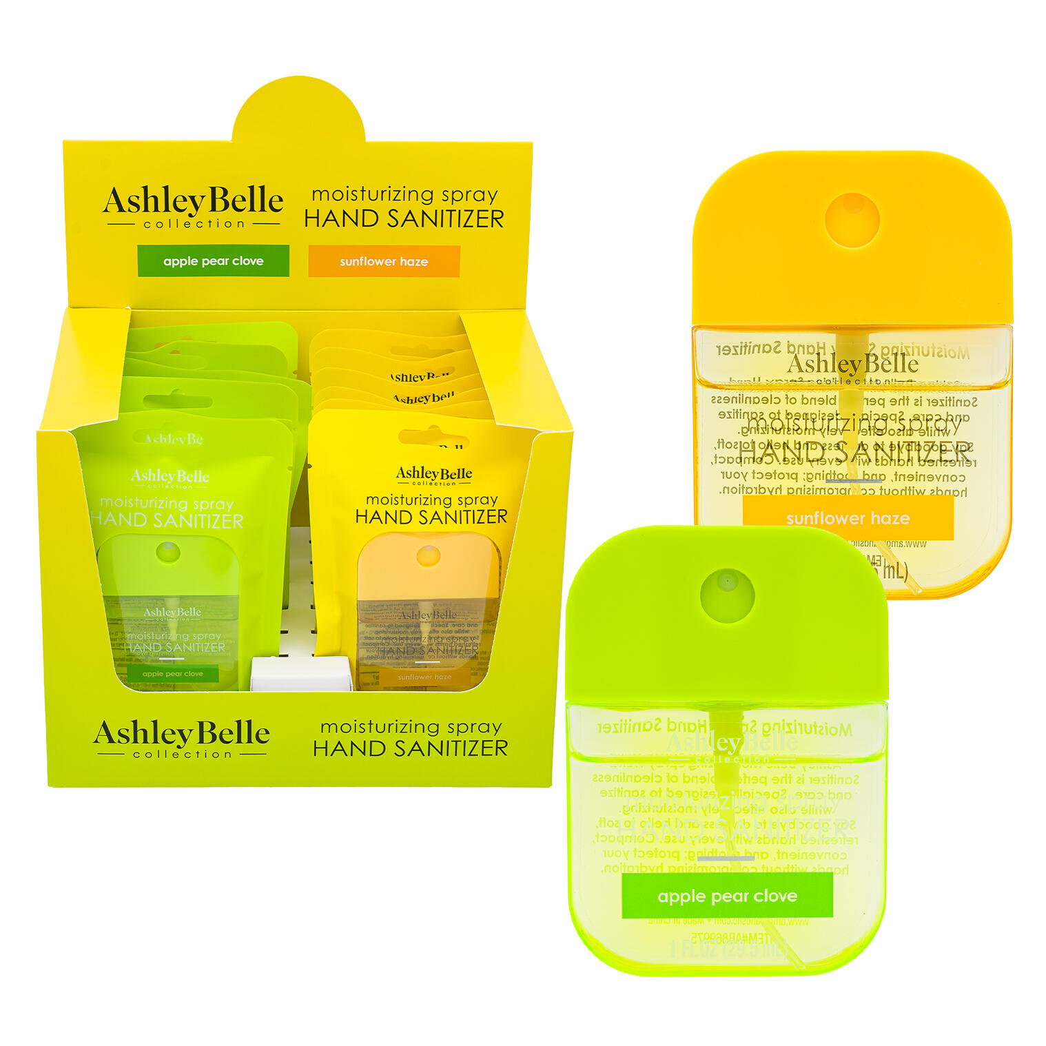 Wholesale Ashley Belle Moisturizing Spray Hand Sanitizer, 1 oz, Apple ...