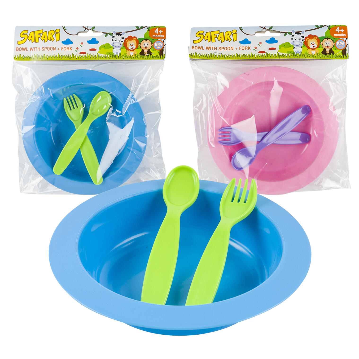 Wholesale Baby Bowl Set W/ Spoon and Fork- 2 Assortments | PURPLE PINK ...