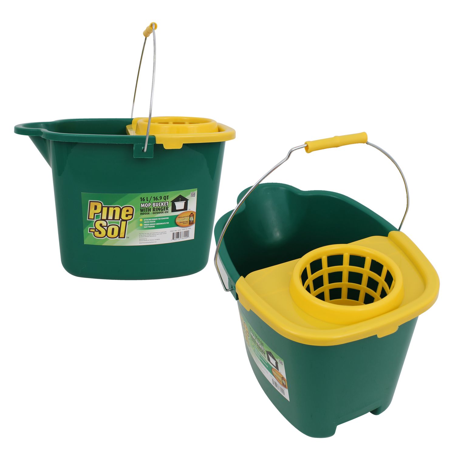 Wholesale BUCKET, PINE SOL 16L W/WRINGER | GREEN WITH YELLOW WRINGER ...