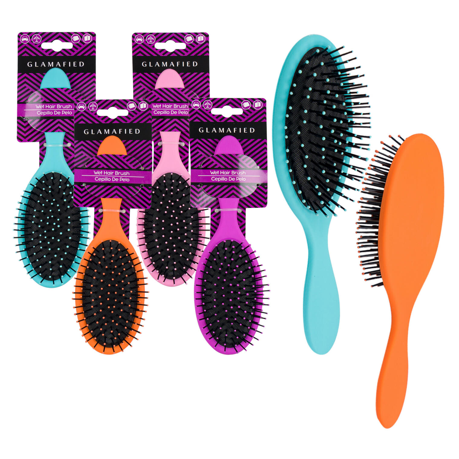 Wholesale Smooth Feel Hair Brush- 4 Assorted Colors | 3 AST COLORS ...