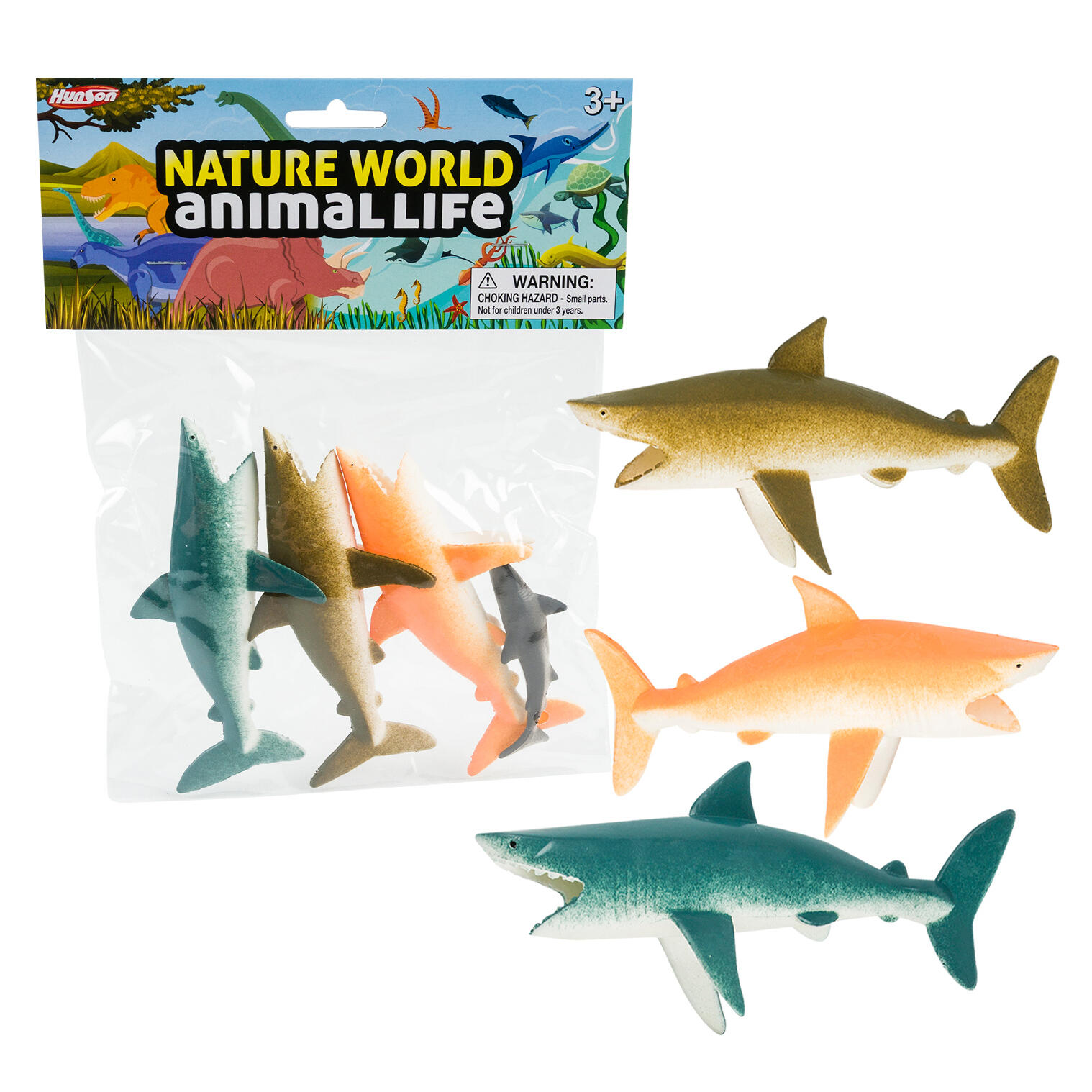 Wholesale HUNSON NATURE WORLD ANIMAL LIFE SHARK TOY FIGURES - 4 PIECES ...