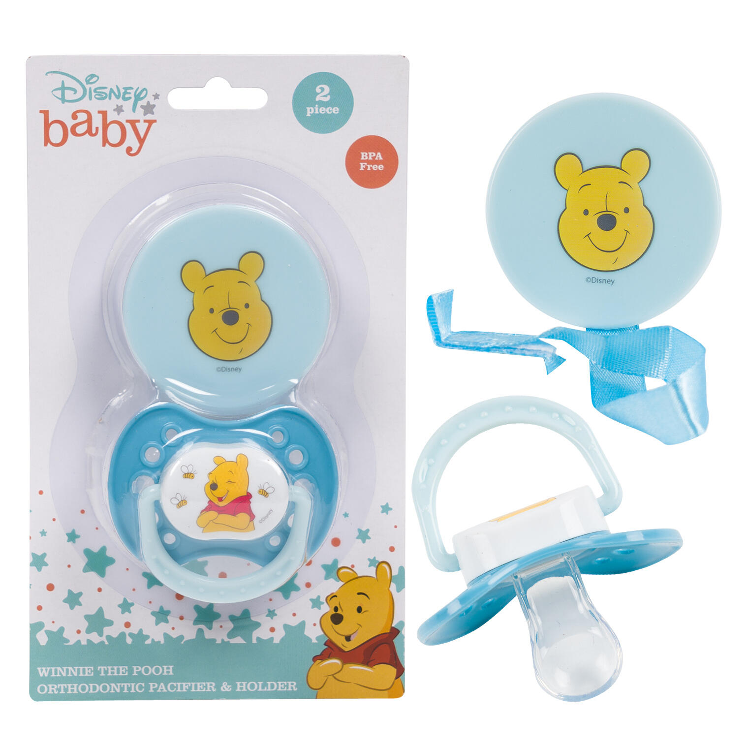 Wholesale PACIFIER,W/CLIP WINNIETHEPOOH MUTICOLOR