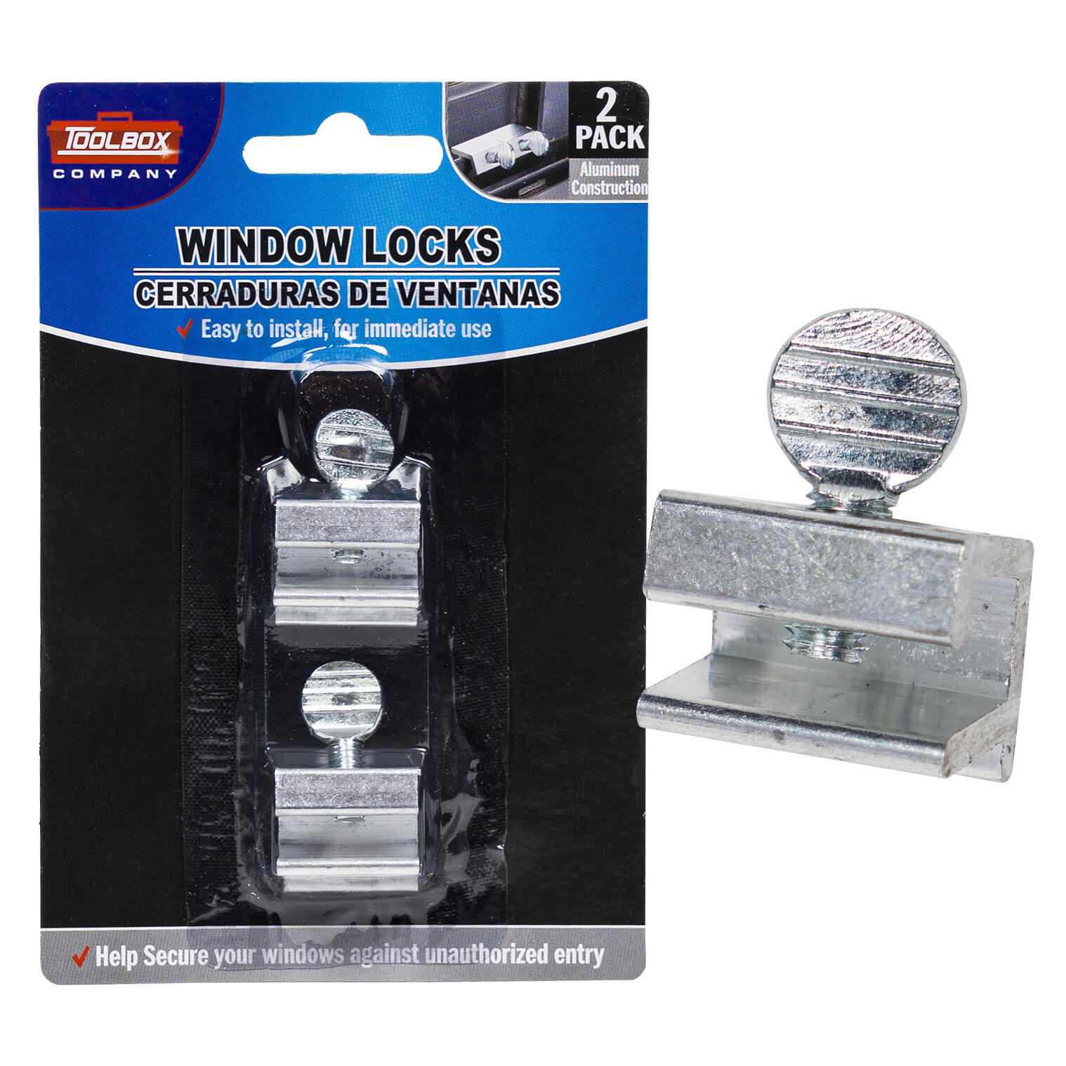 Wholesale WINDOW LOCK SET,2pc ALUMINUM SILVER
