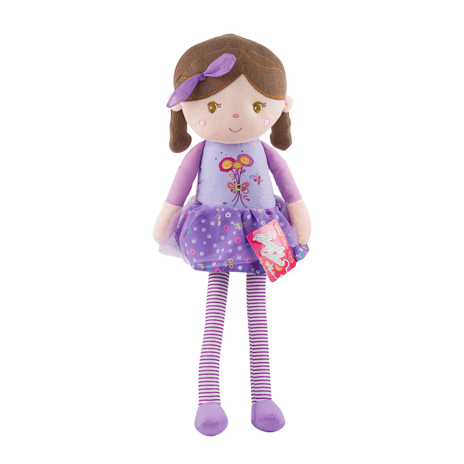 Wholesale Olivia Plush Rag Doll- 20" PURPLE