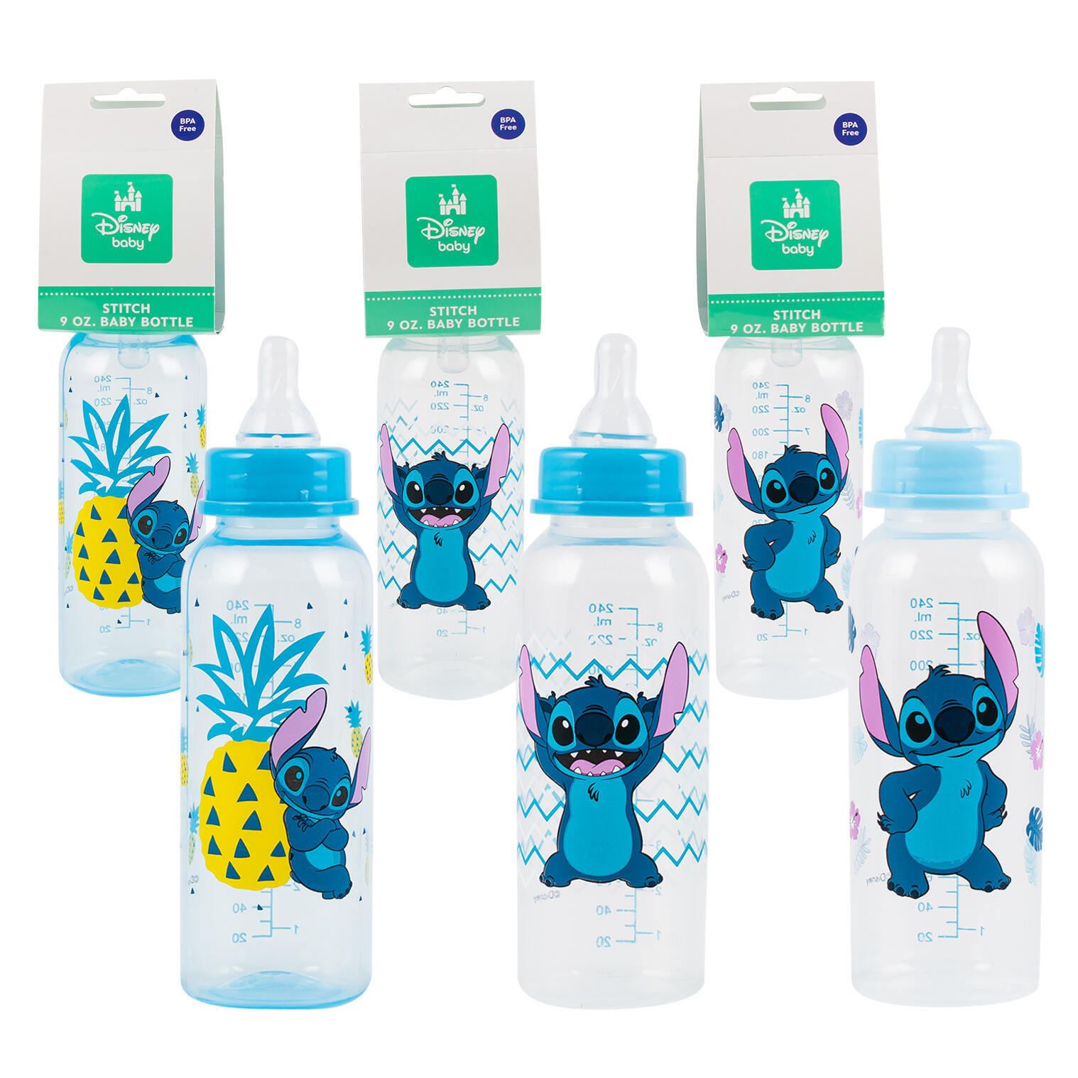 Wholesale Disney Baby Stitch Baby Bottles - 9oz - BPA Free - Assorted ...