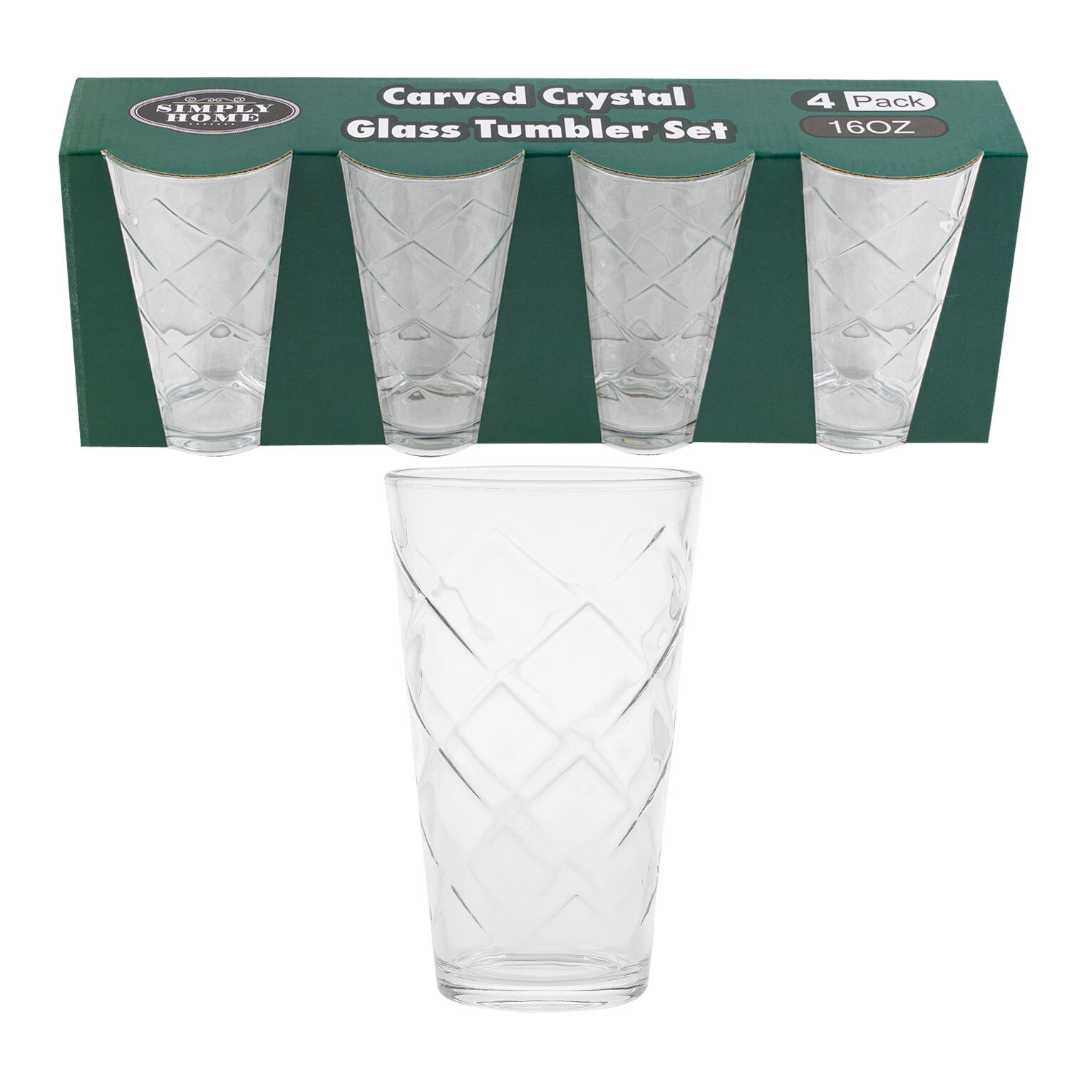 Wholesale GLASS TUMBLER SET,4pc 16.23oz | CLEAR | SKU: 84004