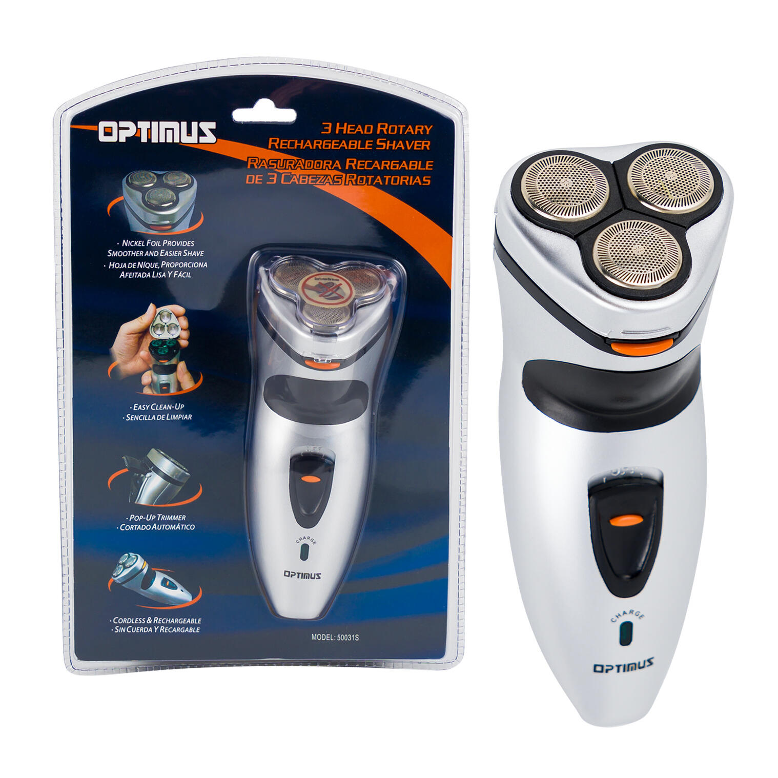 Wholesale OPTIMUS 3 HEAD ROTARY SHAVER AND TRIMMER - CORDLESS AND ...