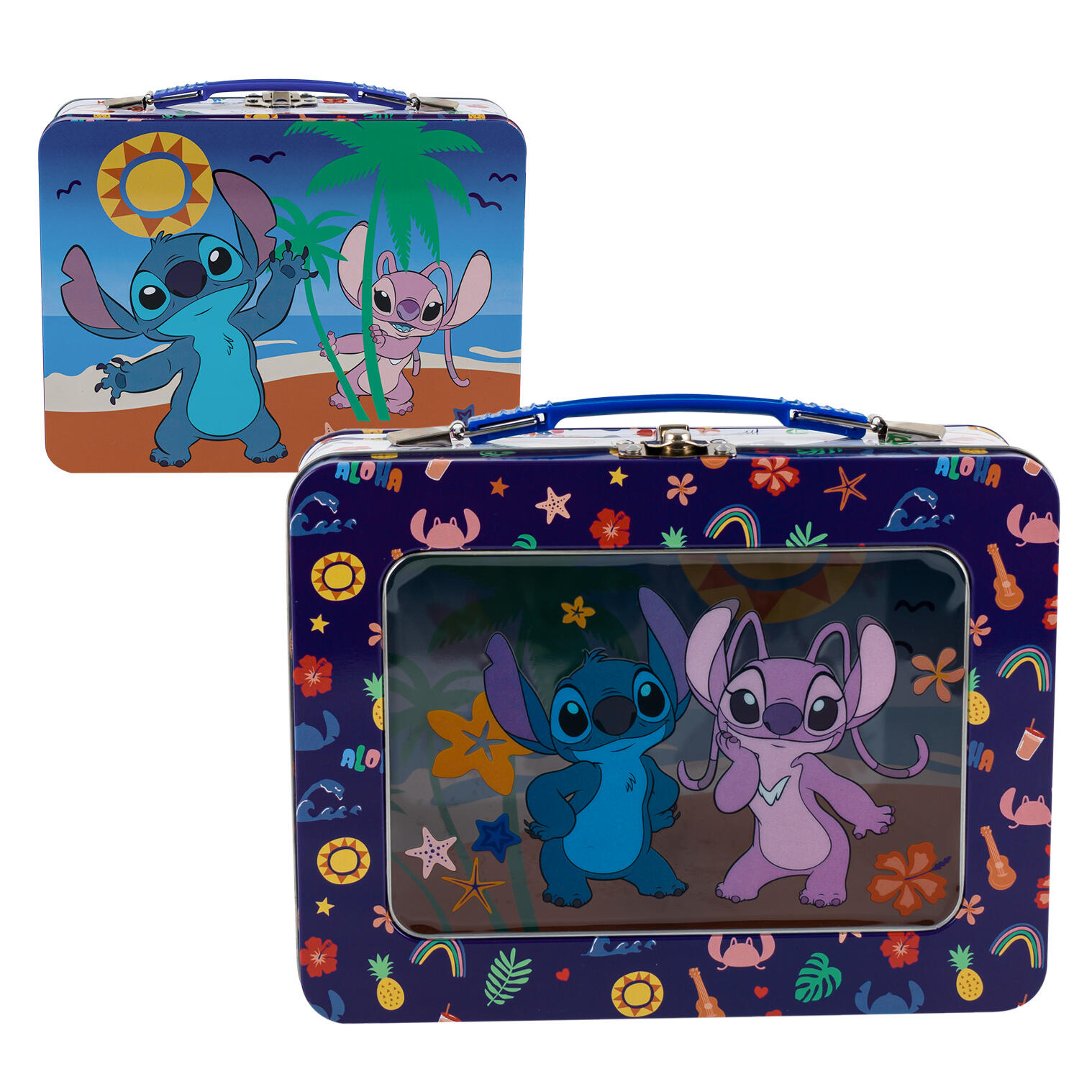 Wholesale Disney Stitch Tin Large Lunch Box | MULTI/BLUE/PINK | SKU: 86889