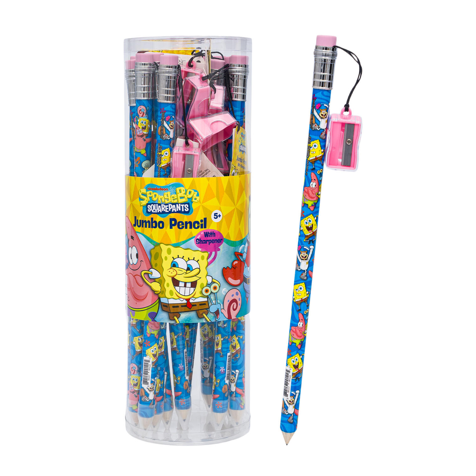 Wholesale SpongeBob Squarepants Jumbo Pencil with Sharpener - 12pc ...