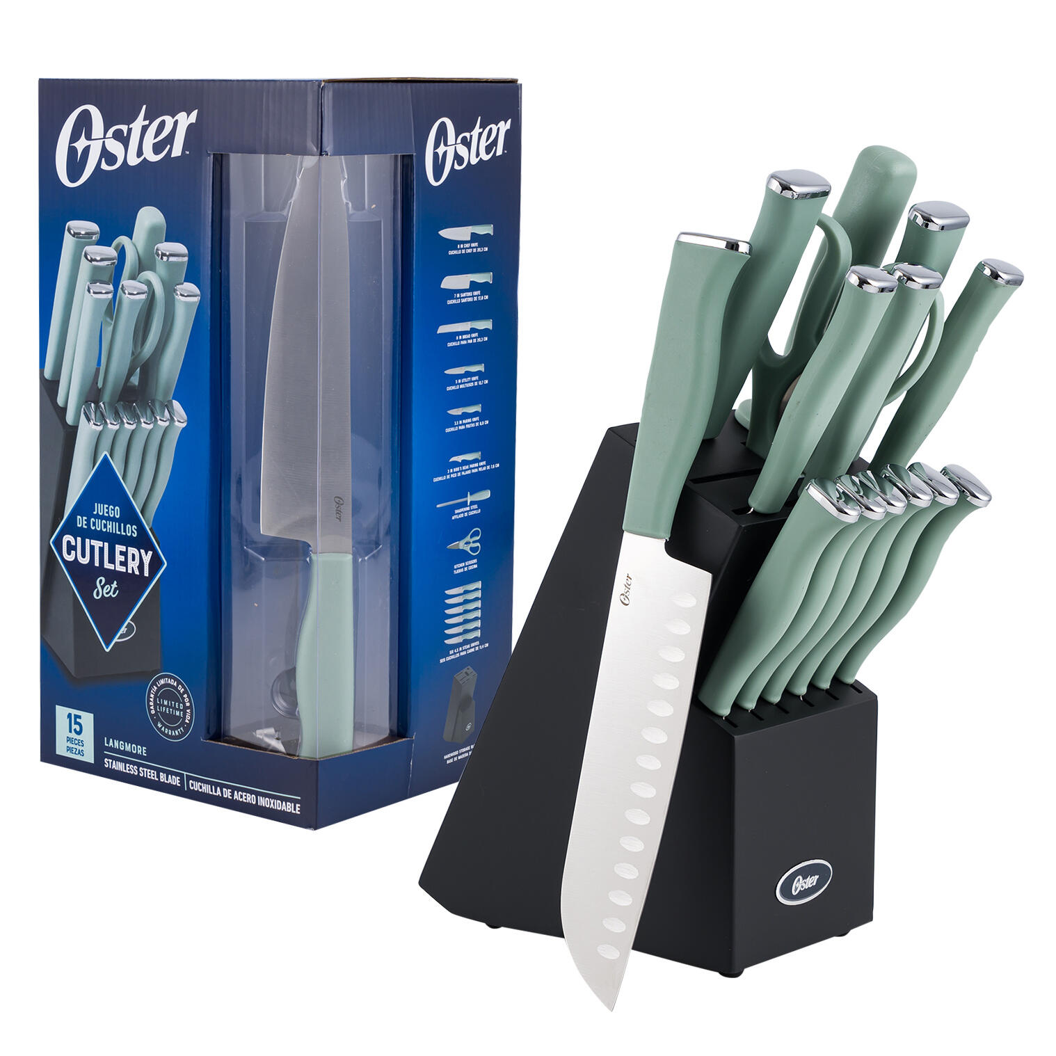 Wholesale Oster Cutlery Set - 15 Pieces - Stainless Steel Blades ...