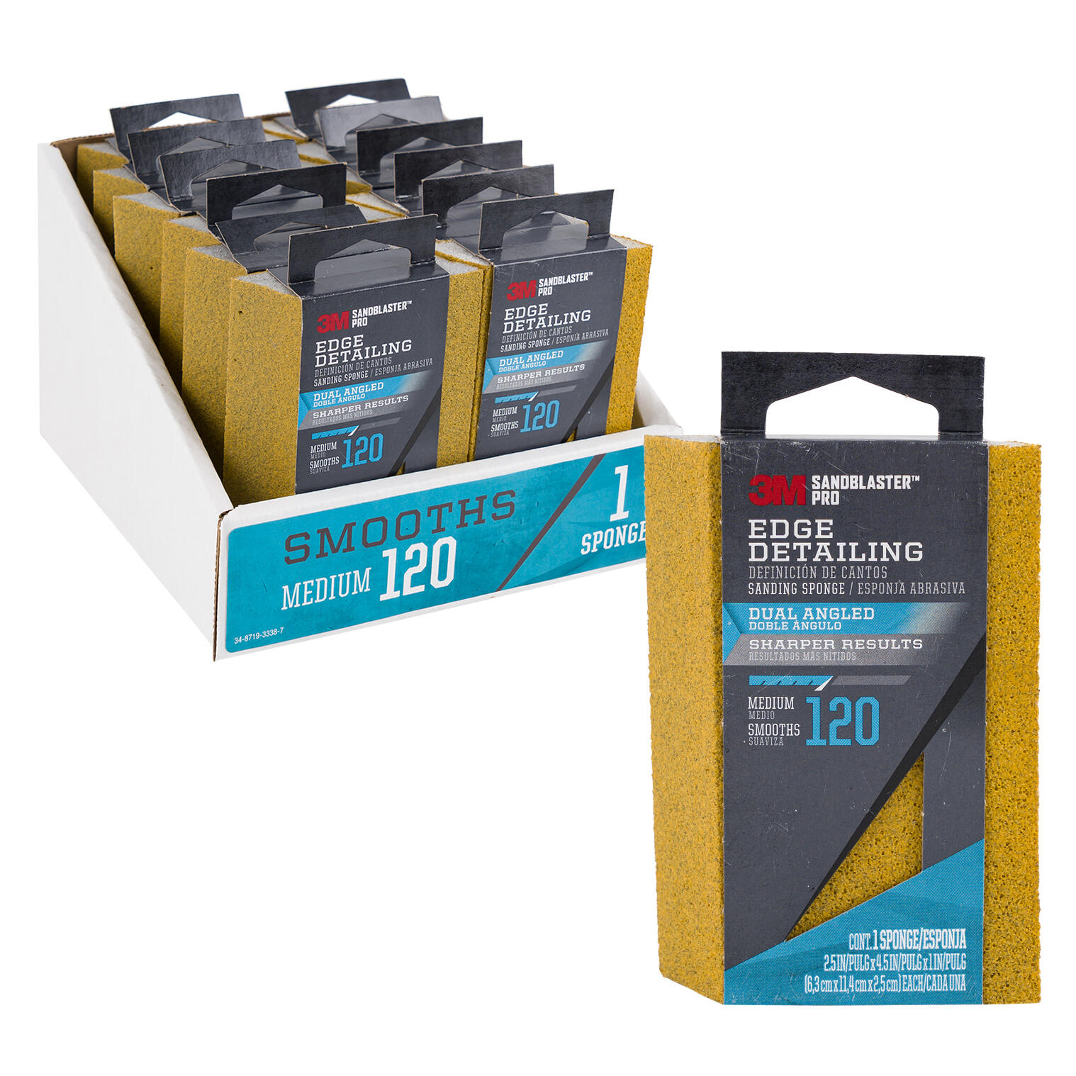 Wholesale 3M Sandblaster Pro Edge Detailing Medium Sanding Sponge ...