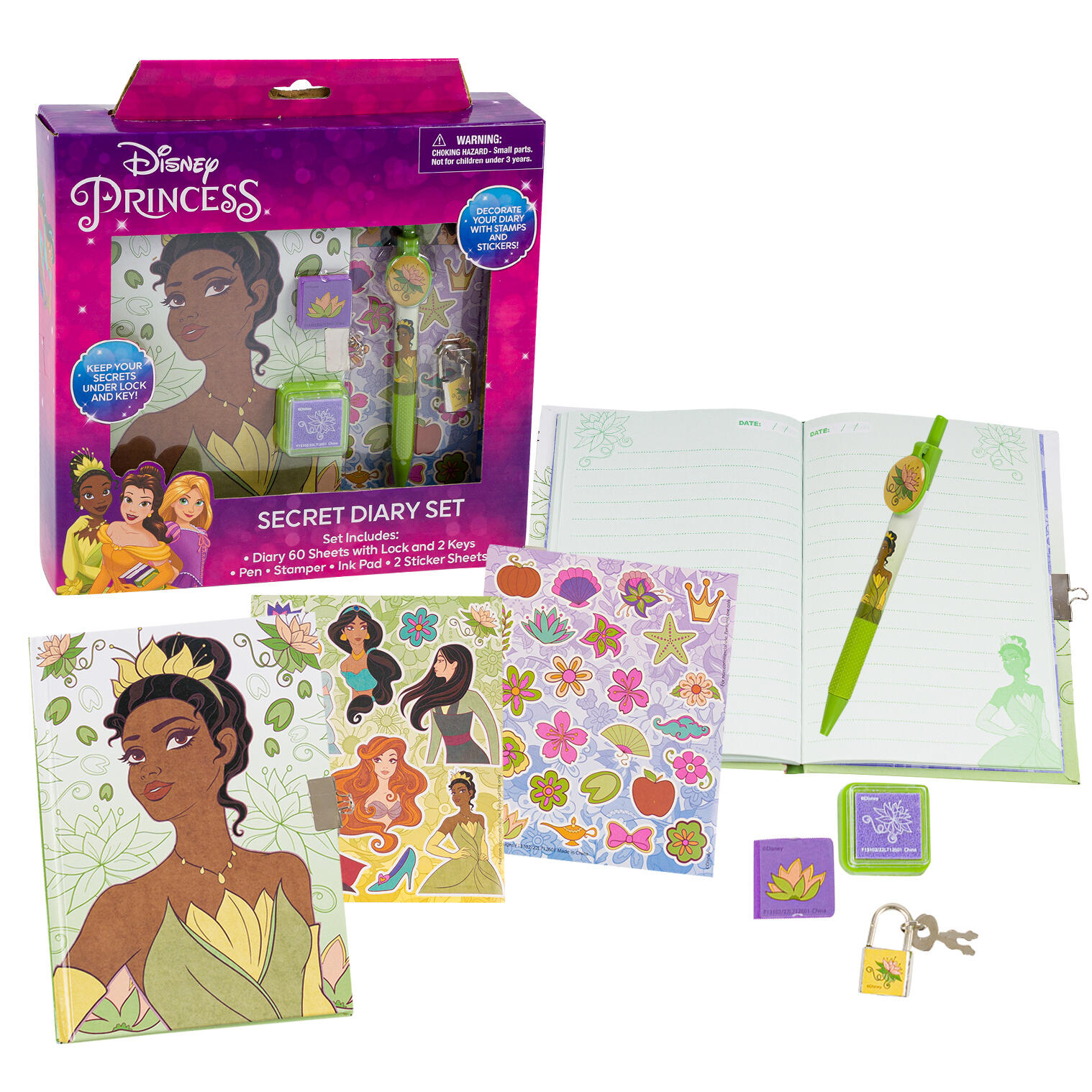 Wholesale Disney Princess 65pc Diary Set MULTI