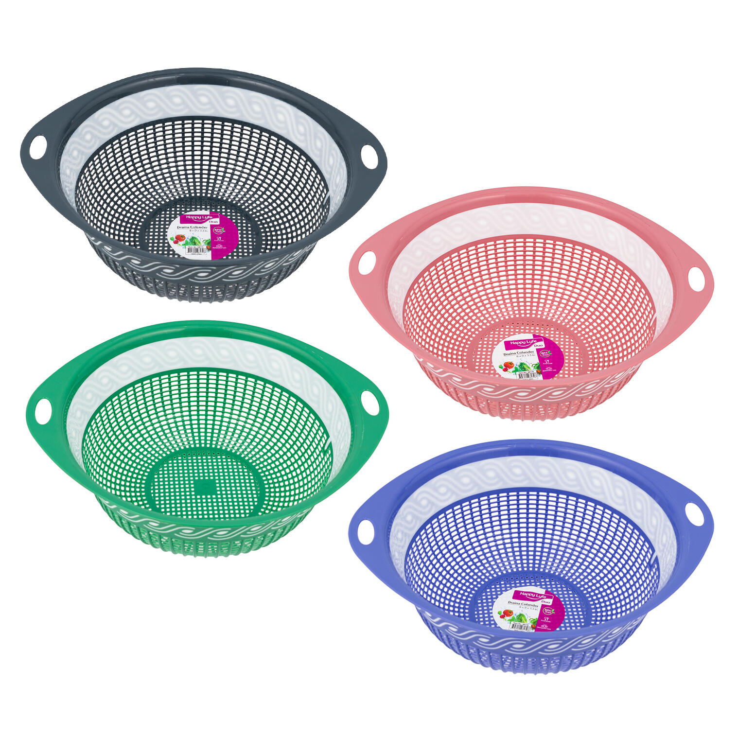 Wholesale Draina Plastic Colander, 9 in, Assorted Colors, BPA Free ...