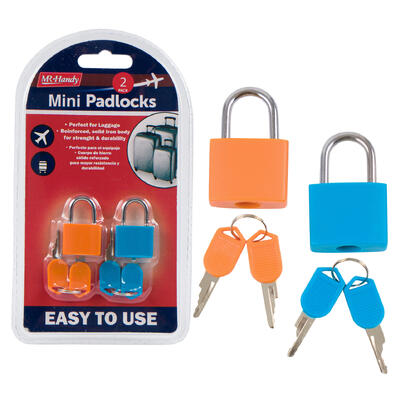 Wholesale Mr. Handy 2pc Travel Padlocks- 23mm 2PCS BOTH TEAL OR 2PCS ...