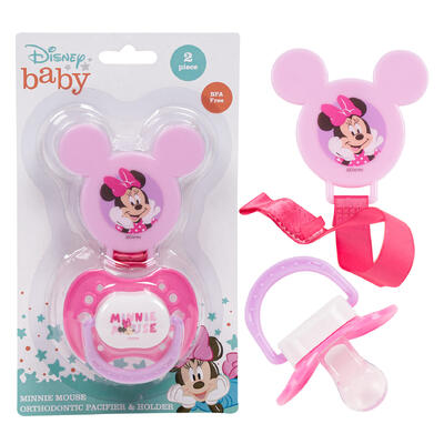Wholesale PACIFIER,W/CLIP MINNIEMOUSE PU MULTICOLOR
