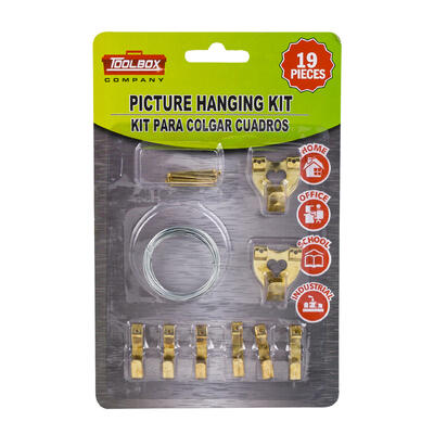 Wholesale TOOLBOX COMPANY PICTURE HANGING KIT - 19 PIECES WITH WIRE ...