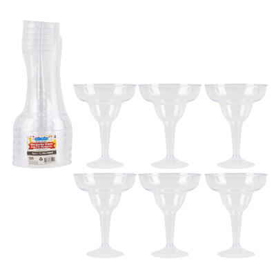 Wholesale Party World Plastic Margarita Glass - 11.5oz/340ml - 6 Pieces ...
