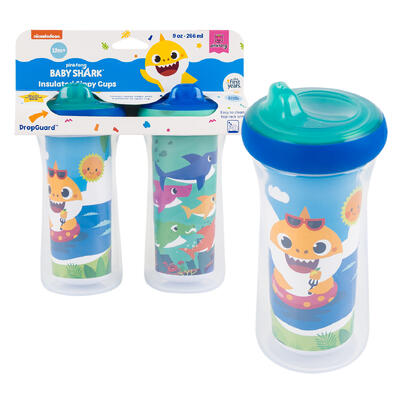 Wholesale Baby Shark Sipper Cups - 2 Pack - 9oz/266ml - Spill Proof ...