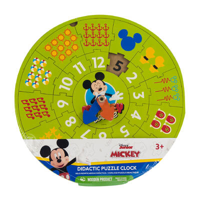 Wholesale Disney Junior Mickey Didactic Puzzle Clock | | SKU: 89622