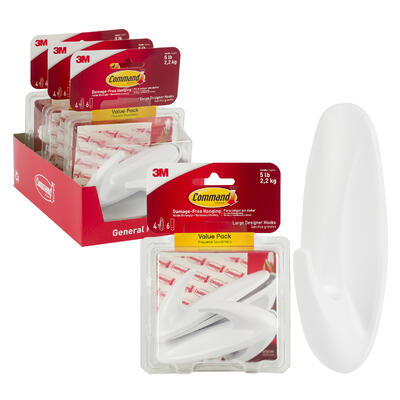 Wholesale 4pk Command Hooks- Large