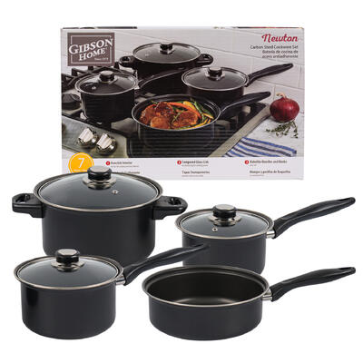 Wholesale Gibson Non-Stick Cookware Set- Black BLACK